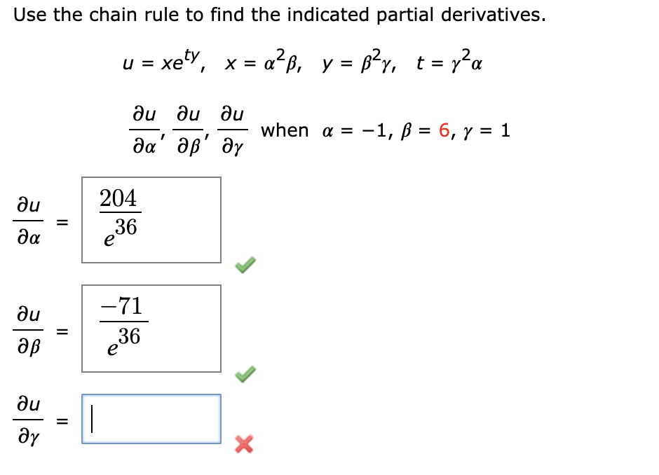 Solved Use the chain rule to find the indicated partial | Chegg.com