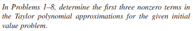 Solved In Problems 1-8, determine the first three nonzero | Chegg.com