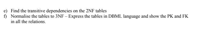 Solved 2. The following table has been given to you (10) | Chegg.com