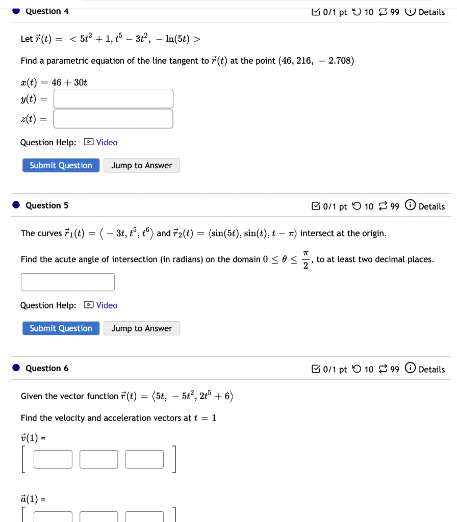 Solved Let r(t)= Find a parametric | Chegg.com