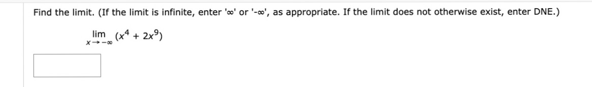 Solved Find the limit. (If the limit is infinite, enter | Chegg.com