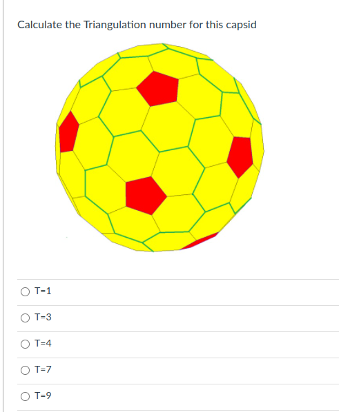 Solved Calculate the Triangulation number for this capsid | Chegg.com