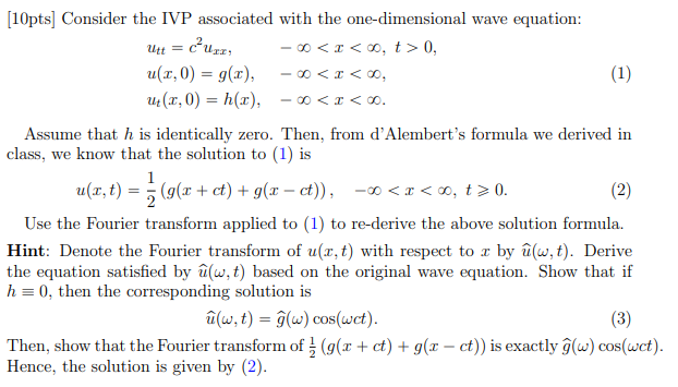 [10pts] Consider the IVP associated with the | Chegg.com