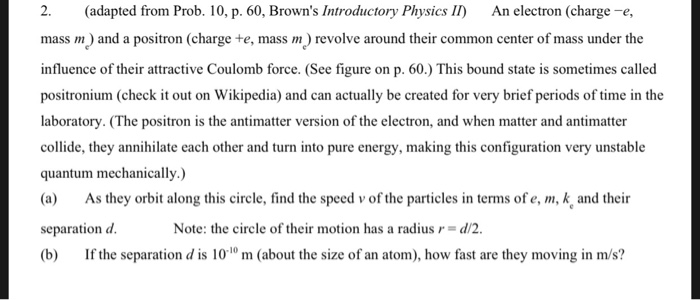 Solved 2. adapted from Prob. 10, p. 60, Brown's Introductory | Chegg.com