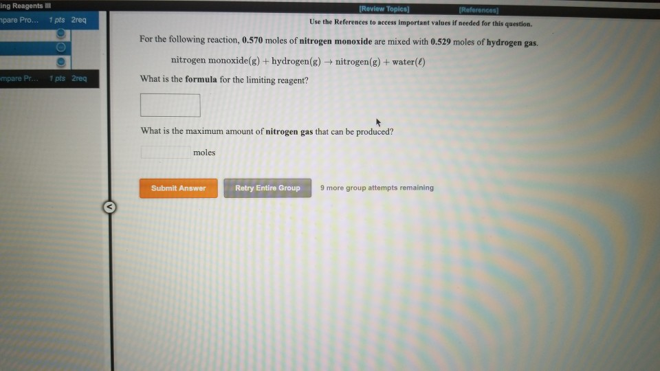 Solved Pro... 1 pts 2req Use the References to access | Chegg.com
