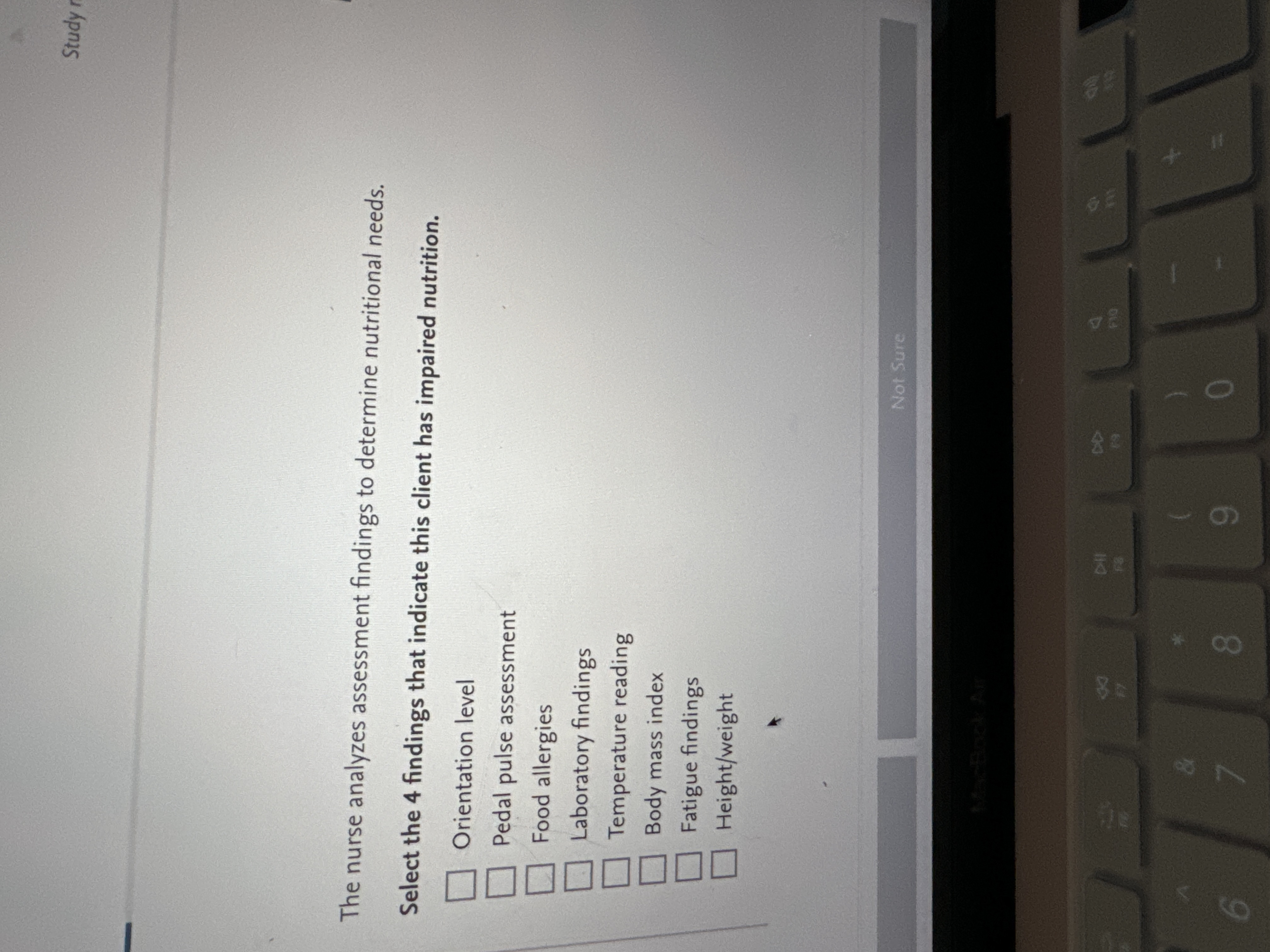 Solved The nurse analyzes assessment findings to determine | Chegg.com