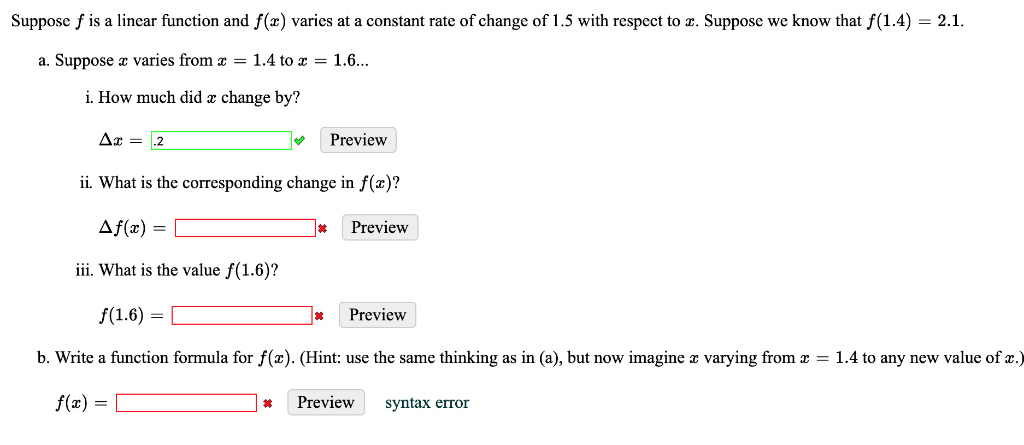 Solved suppose f is a linear function and f(x) varies at a | Chegg.com