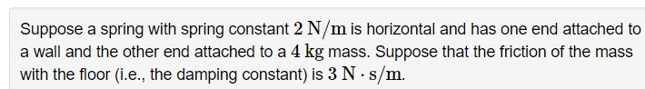 Suppose A Spring With Spring Constant