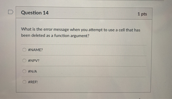 Solved Question 10 1 Pts Function Returns The Number Of 4803