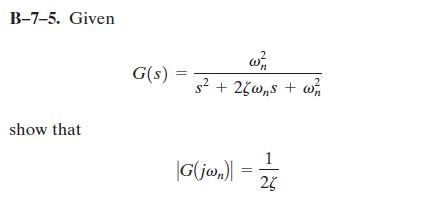 Solved B-7-5. Given show that G ja 25 | Chegg.com
