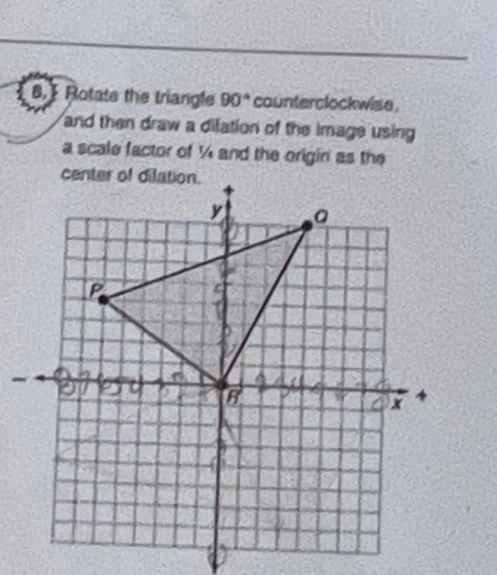 Solved Rotate the triangle 90 counterclockwise, and than | Chegg.com