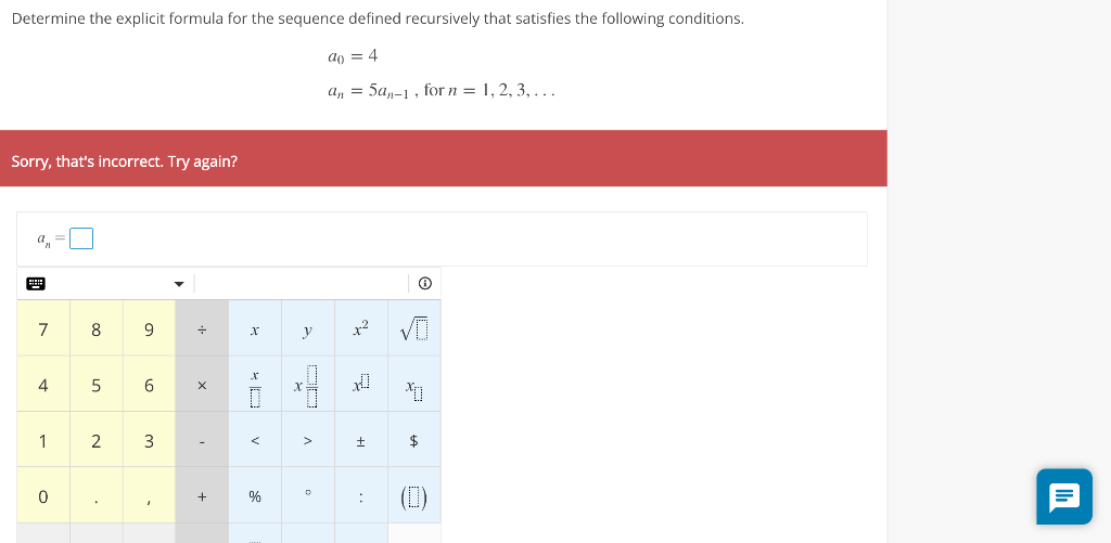Solved Determine the explicit formula for the sequence | Chegg.com