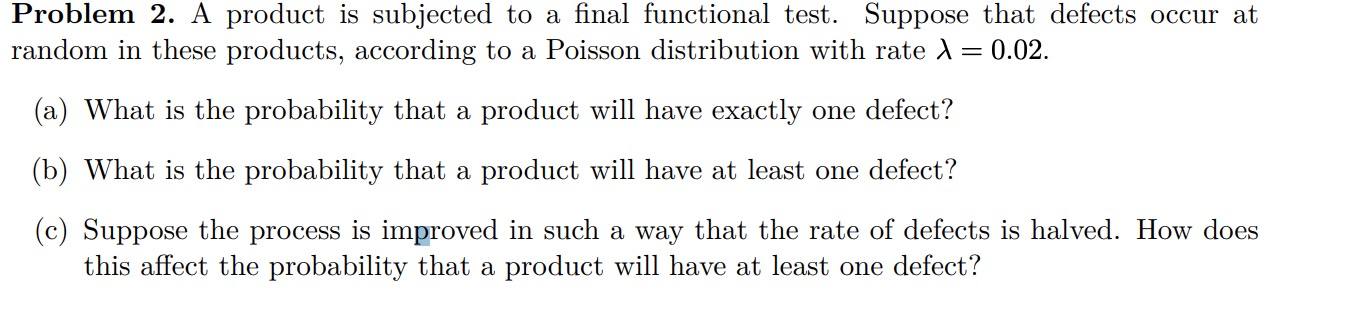 Solved A product is subjected to a final functional test. | Chegg.com