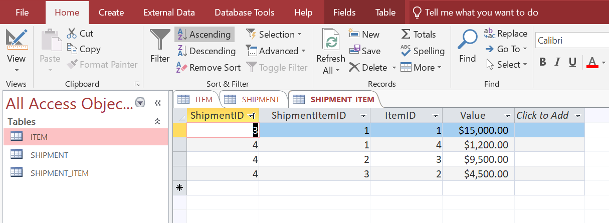File Home Create External Data Database Tools Help | Chegg.com