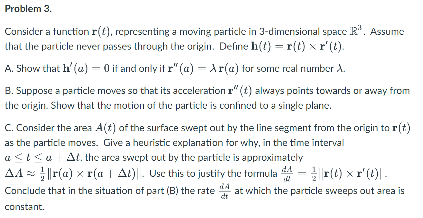 Solved Problem 3. Consider a function r(t), representing a | Chegg.com