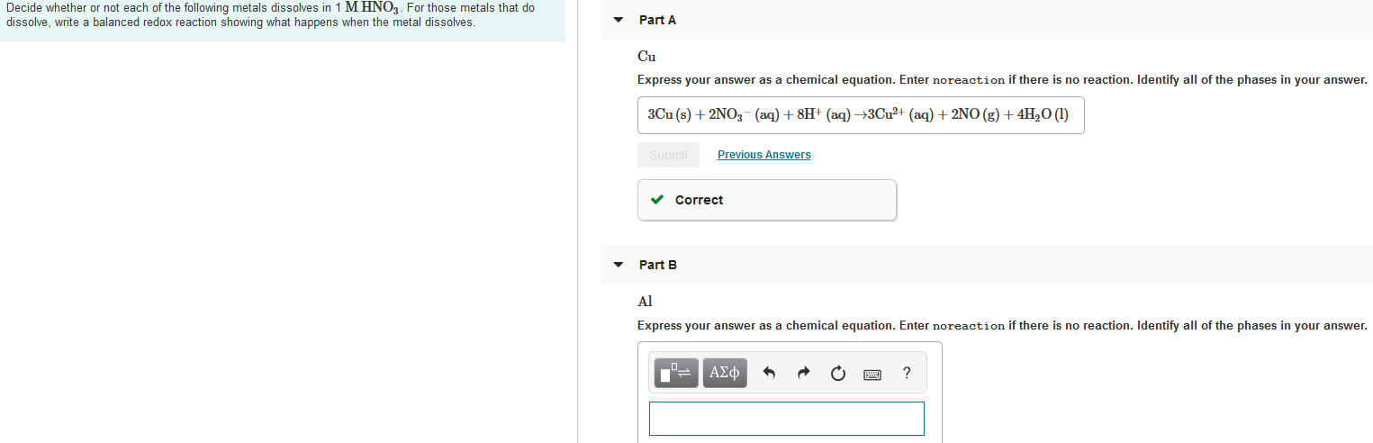 Solved Decide whether or not each of the following metals | Chegg.com