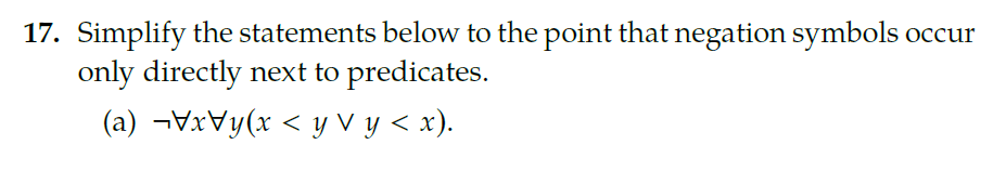 Solved 17. Simplify the statements below to the point that | Chegg.com