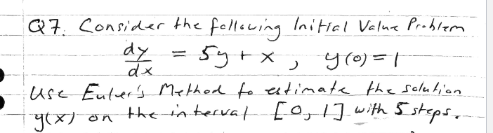 Solved syrx, Q7. Consider the following initial Value | Chegg.com