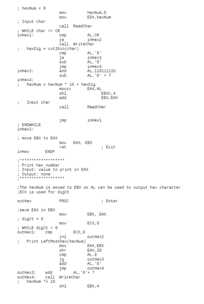 Solved Who can do Assembly Language program bit 32 code to | Chegg.com