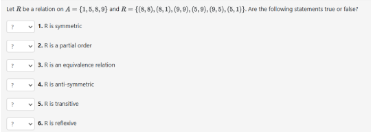 Solved Let R be a relation on A={1,5,8,9} ﻿and | Chegg.com