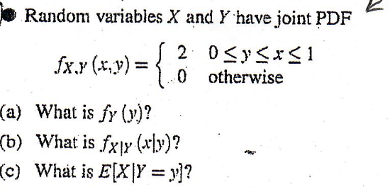 Solved Random variables X and Y have joint PDF 5 31 0 fx.x | Chegg.com