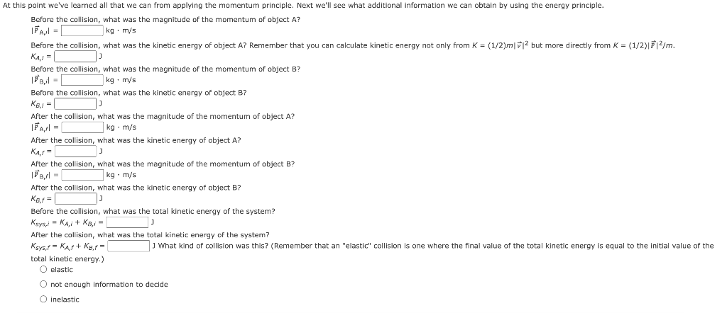 Solved kg⋅m/s. Consider a system consisting of both | Chegg.com