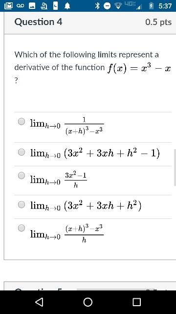 Solved D Question 1 0.5 pts Algebra Review. Consider the | Chegg.com