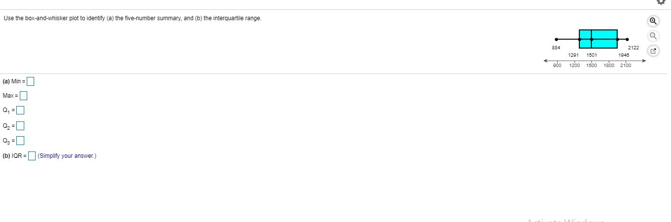 Solved Use the box-and-whisker plot to identify (a) the | Chegg.com
