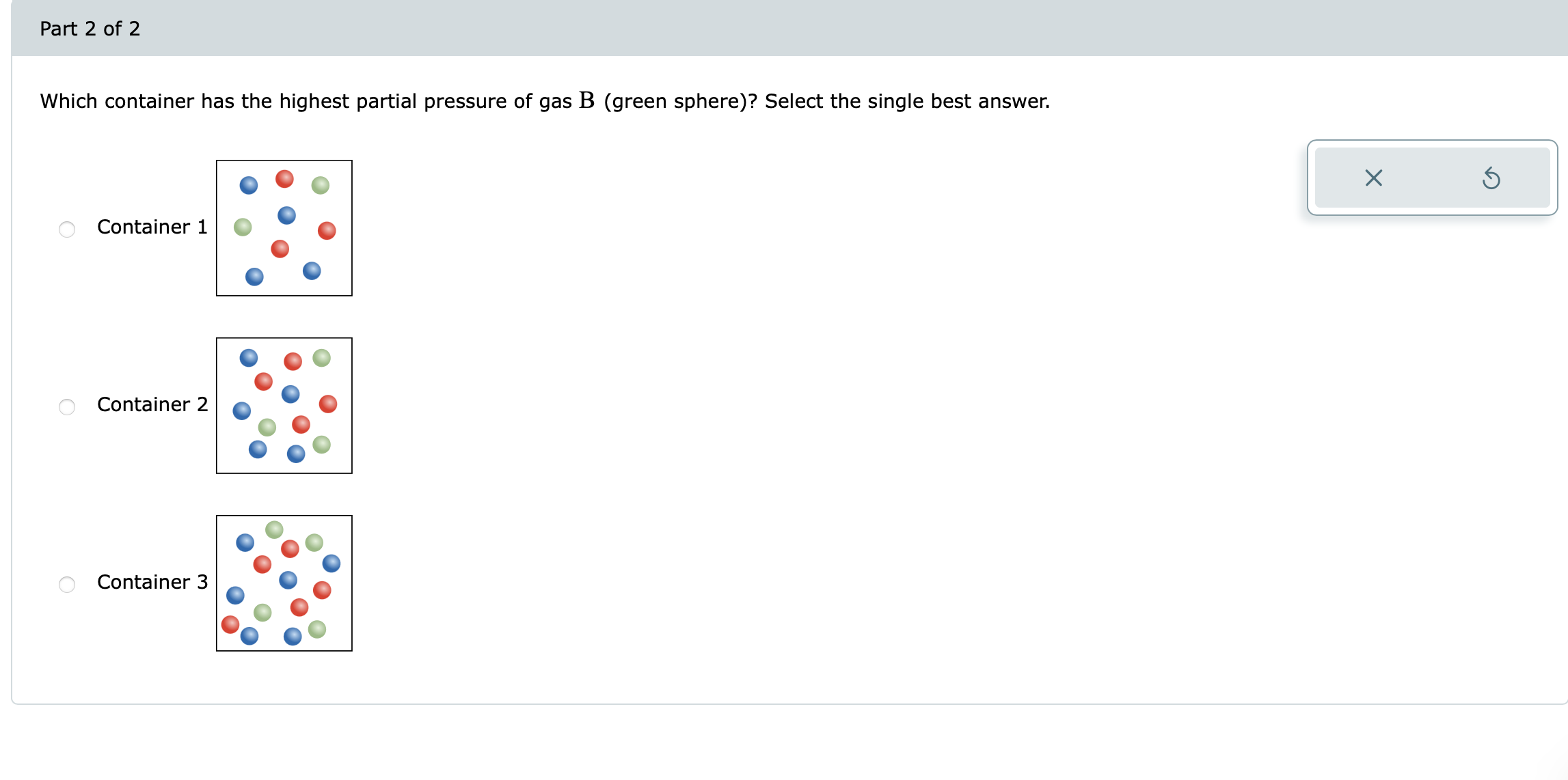 Solved Which container has the highest partial pressure of | Chegg.com