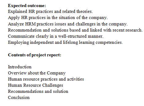 Solved Expected outcome: Explained HR practices and related | Chegg.com