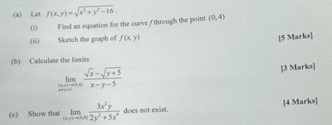 Solved (a) Let f(x,y)=x2+y2−16. (i) Find an equation for the | Chegg.com
