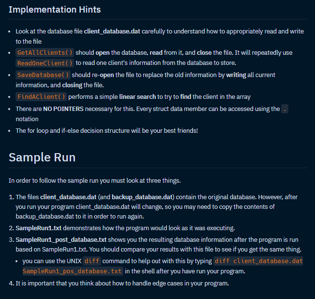 Solved - Practice writing a larger and more "fully featured" | Chegg.com