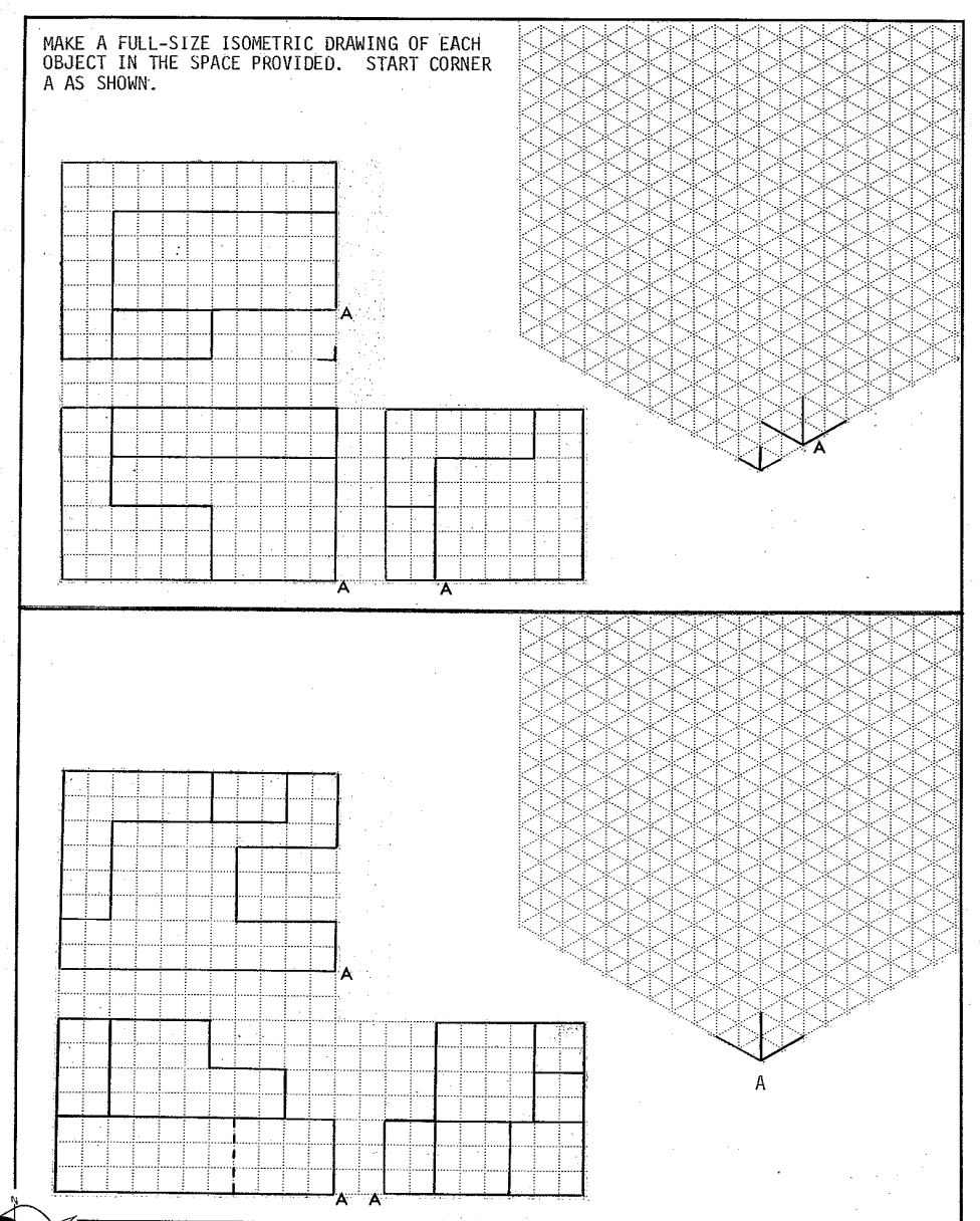 Solved MAKE A FULL-SIZE ISOMETRIC DRAWING OF EACH OBJECT IN | Chegg.com