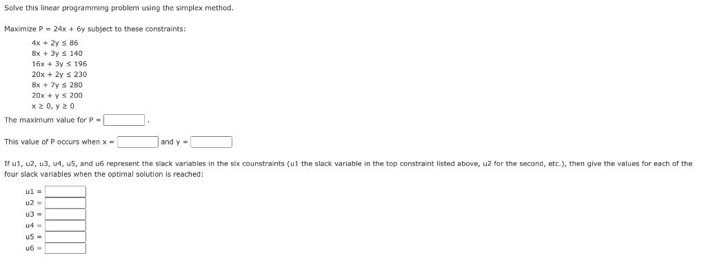 Solved Solve this linear programming problem using the | Chegg.com