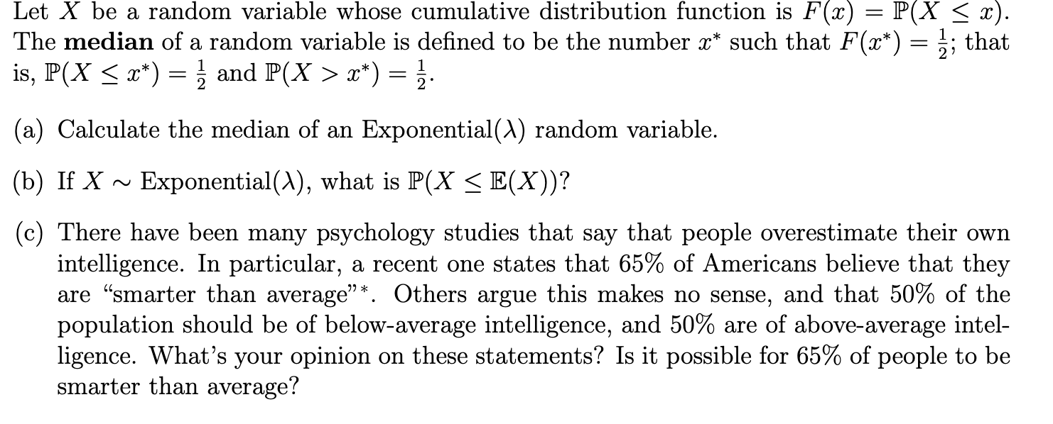 Solved Let X be a random variable whose cumulative | Chegg.com