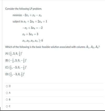 Solved Consider the following LP problem. minimize - 2x + 13 | Chegg.com