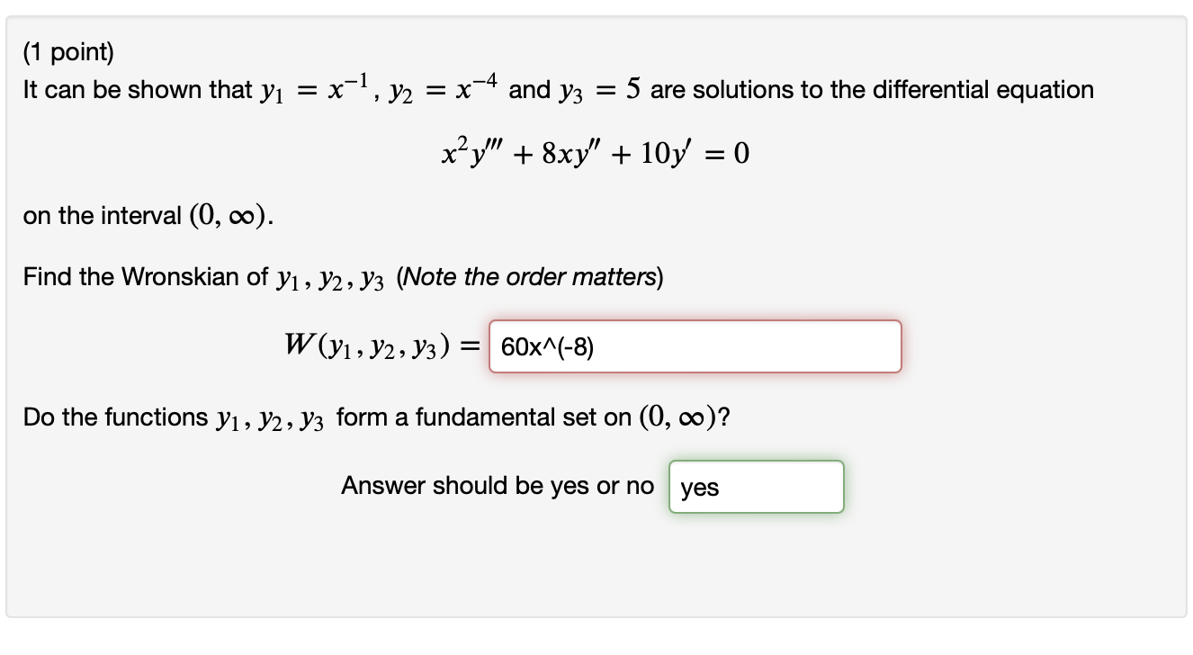 Solved It can be shown that y1=x−1,y2=x−4 and y3=5 are | Chegg.com