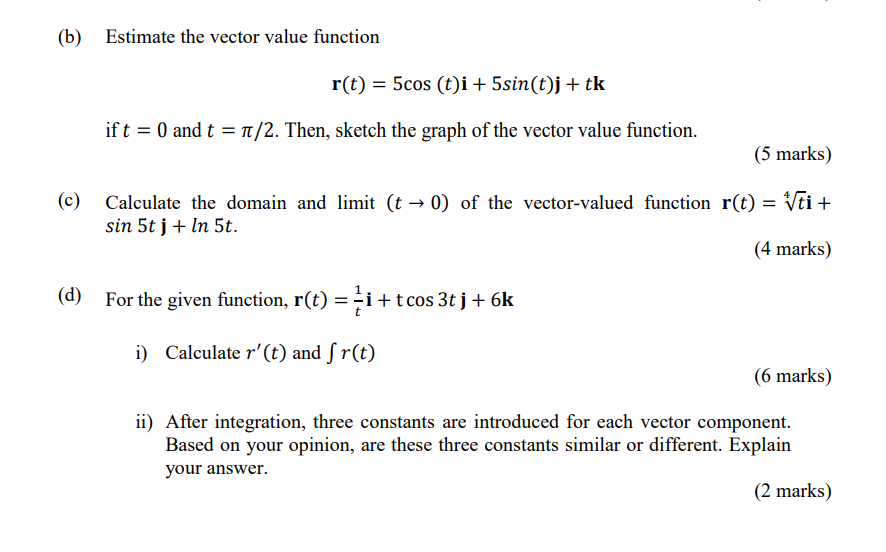 Solved (b) Estimate the vector value function | Chegg.com