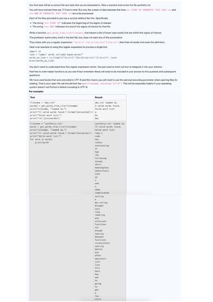 Our first task will be to extract the text data that | Chegg.com