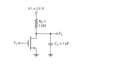 Solved The transistor shown in the figure has parameters VTN | Chegg.com