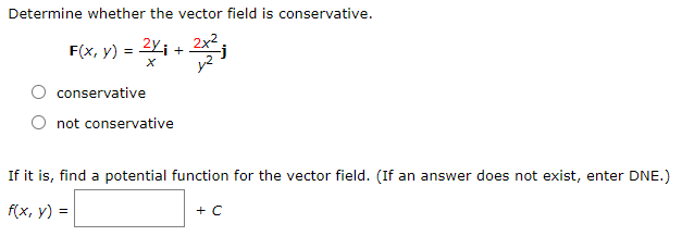Solved Find the conservative vector field for the potential | Chegg.com