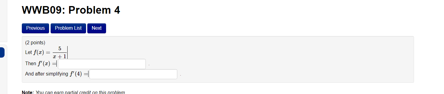 Solved WWB09: Problem 5 Previous Problem List Next (2 | Chegg.com