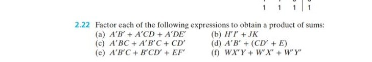 Solved 2.22 Factor each of the following expressions to | Chegg.com