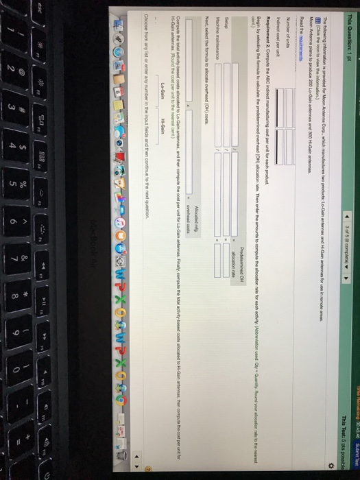 Solved Data Table Activity Cost Allocation Base Setup | Chegg.com