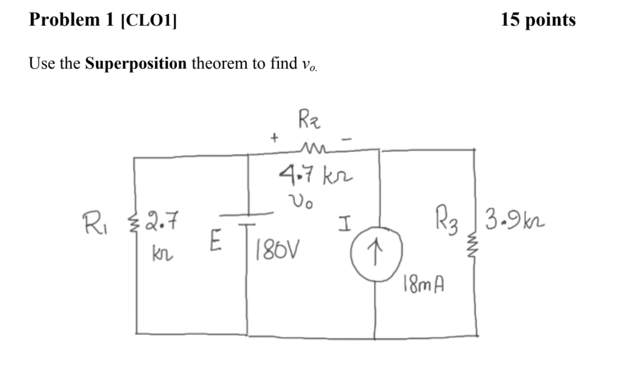Solved Problem 1 [CLO1] 15 points Use the Superposition | Chegg.com
