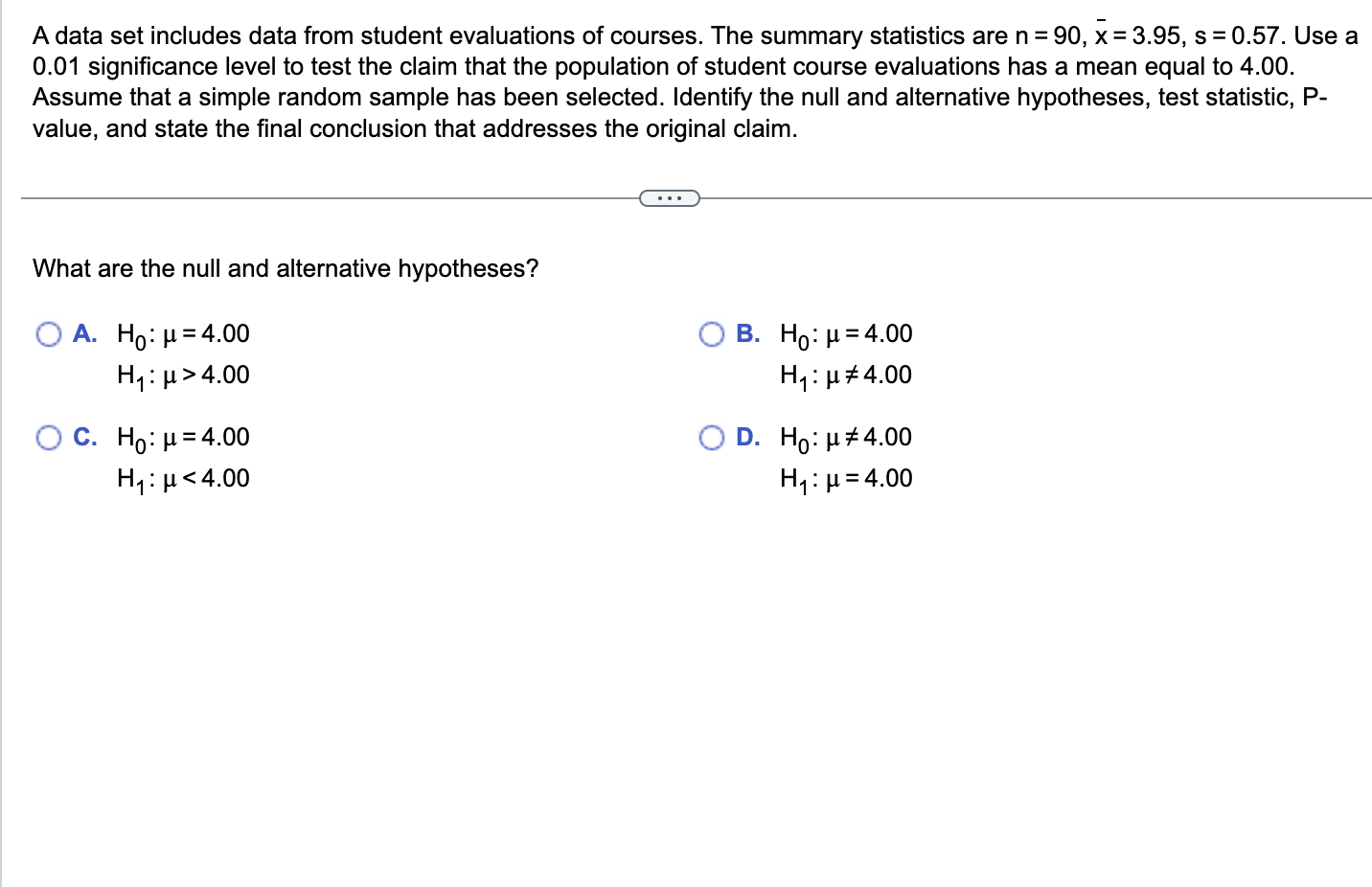 Solved Identify the null and alternative hypotheses, test | Chegg.com