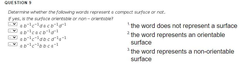 Solved QUESTION 9 Determine whether the following words | Chegg.com