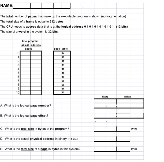 Solved NAME: The total number of pages that make up the | Chegg.com