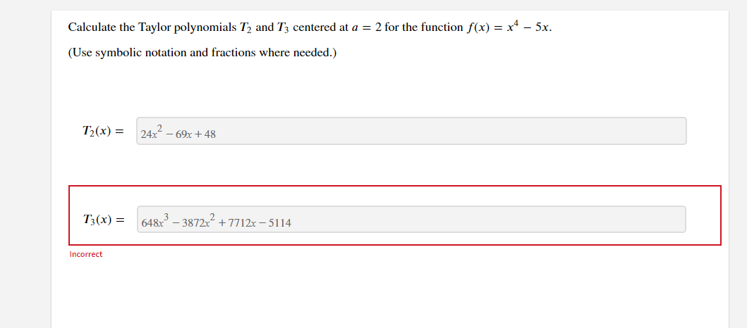 Solved Compute the Taylor polynomial T5(x) and use the Error | Chegg.com