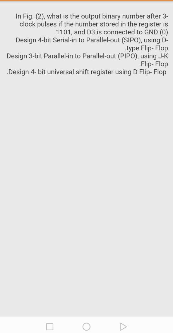 Solved In Fig. (2), what is the output binary number after | Chegg.com